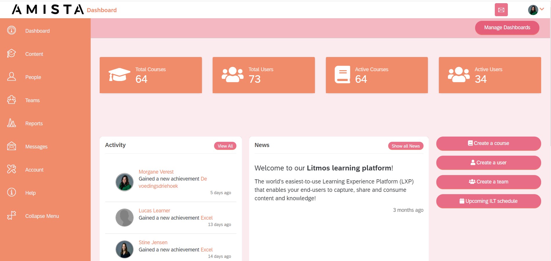 What differentiates Litmos as a learning platform? | Amista