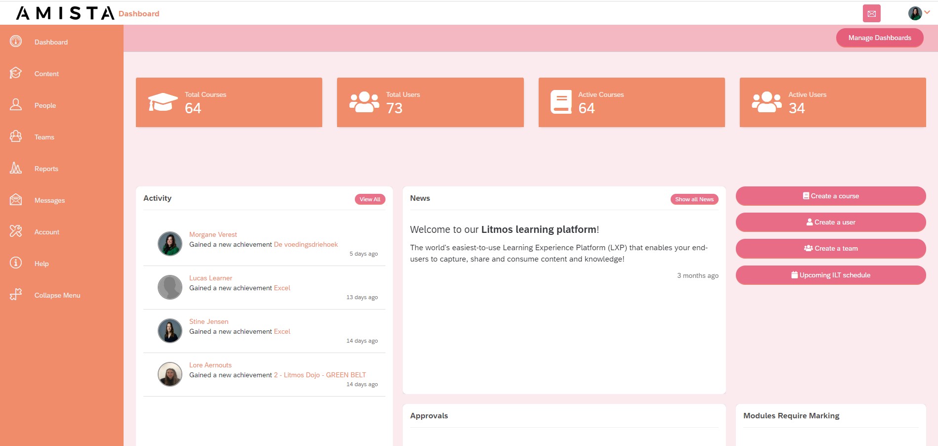 What differentiates Litmos as a learning platform? | Amista